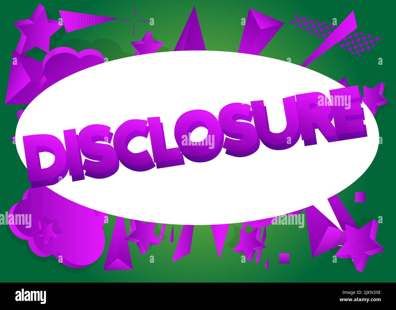 Disclosure. Word written with Children's font in cartoon style Stock ...