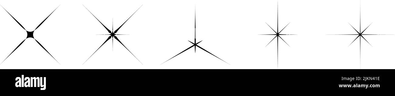 Elegant sparkle star icon collection design element for luxury ...