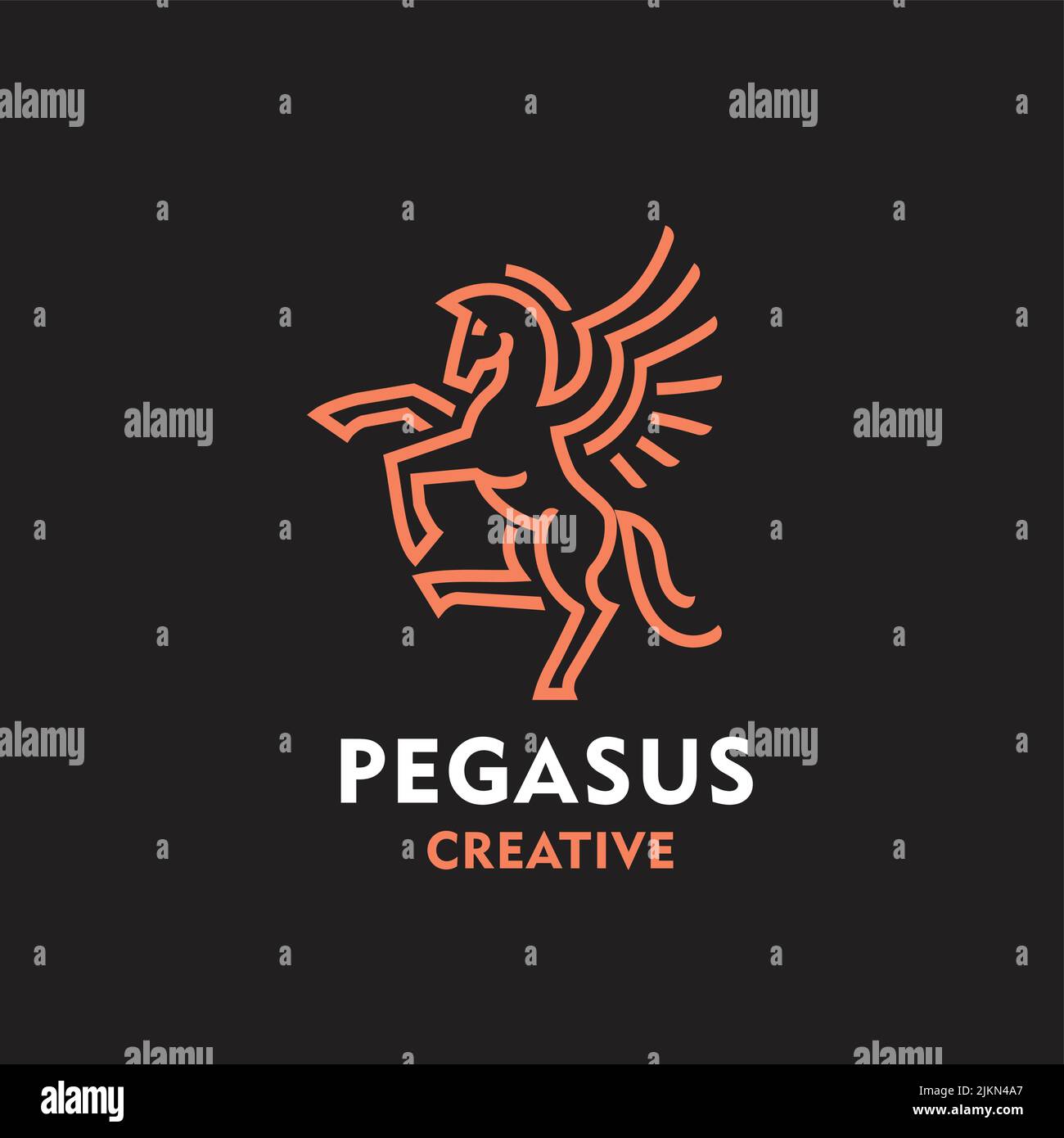 A Pegasus fly horse logo background Stock Vector Image & Art - Alamy