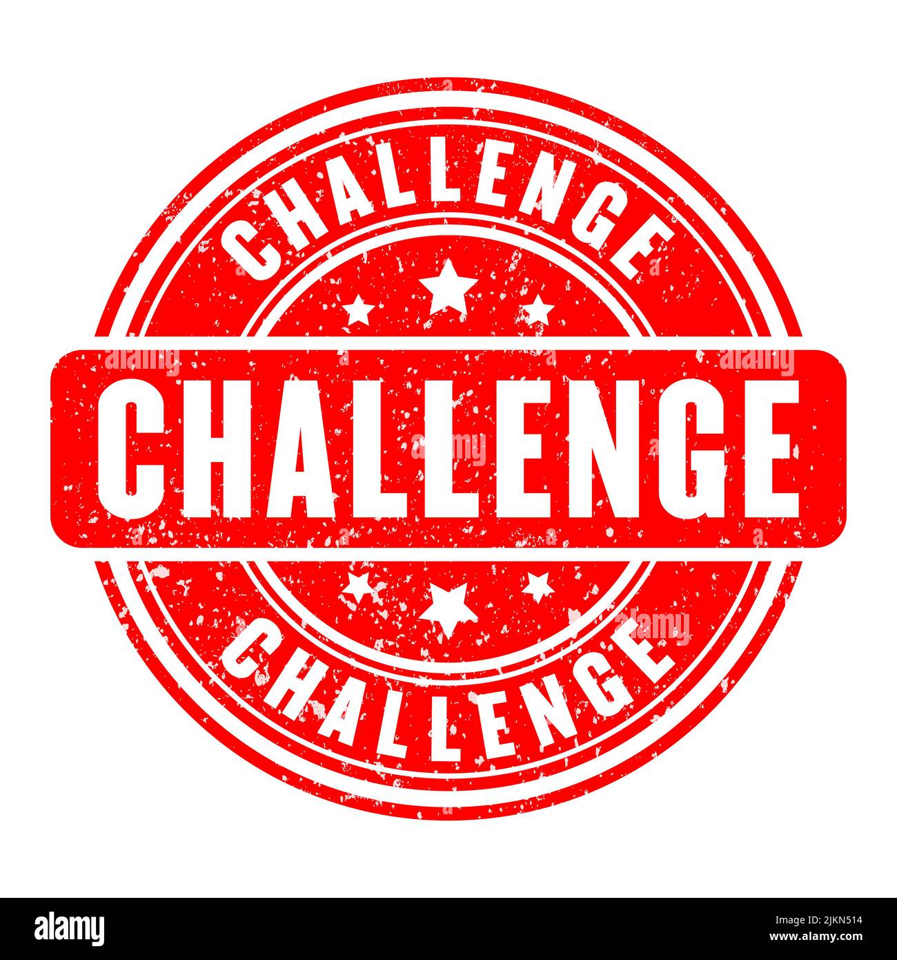 Challenge rubber stamp, red color, grunge texture Stock Vector Image ...