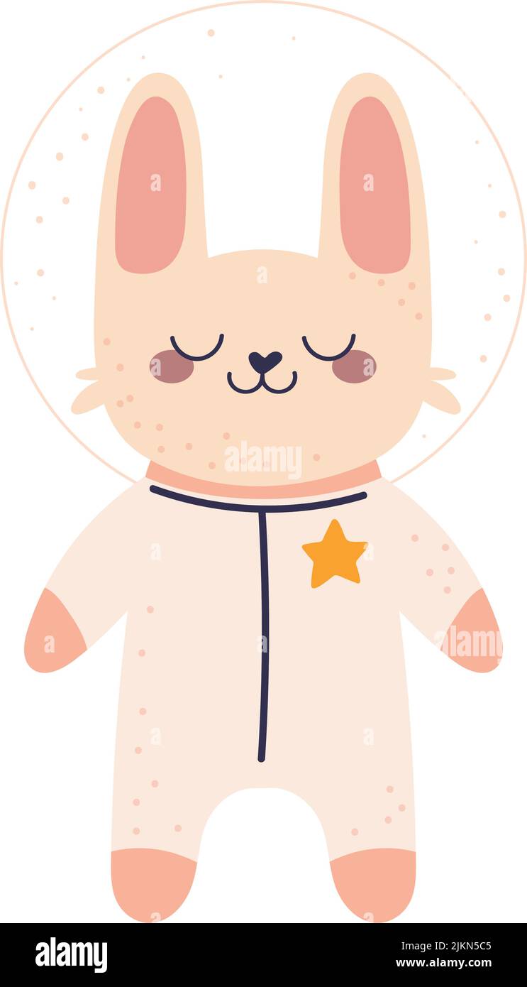 cute astronaut rabbit Stock Vector Image & Art - Alamy