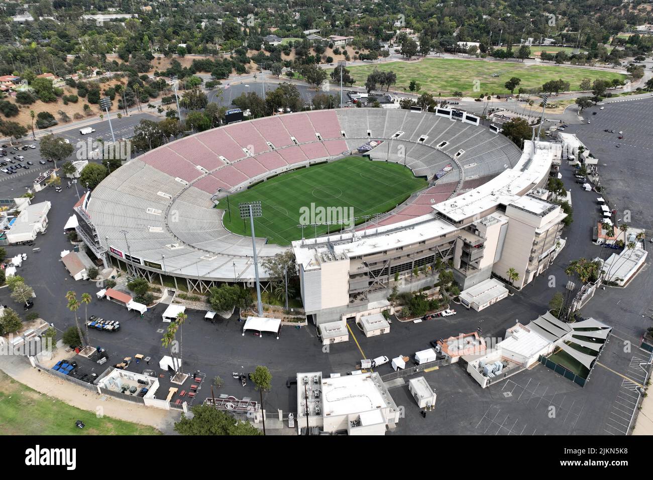 Pasadena, United States. 01st Aug, 2022. A general overall aerial view ...