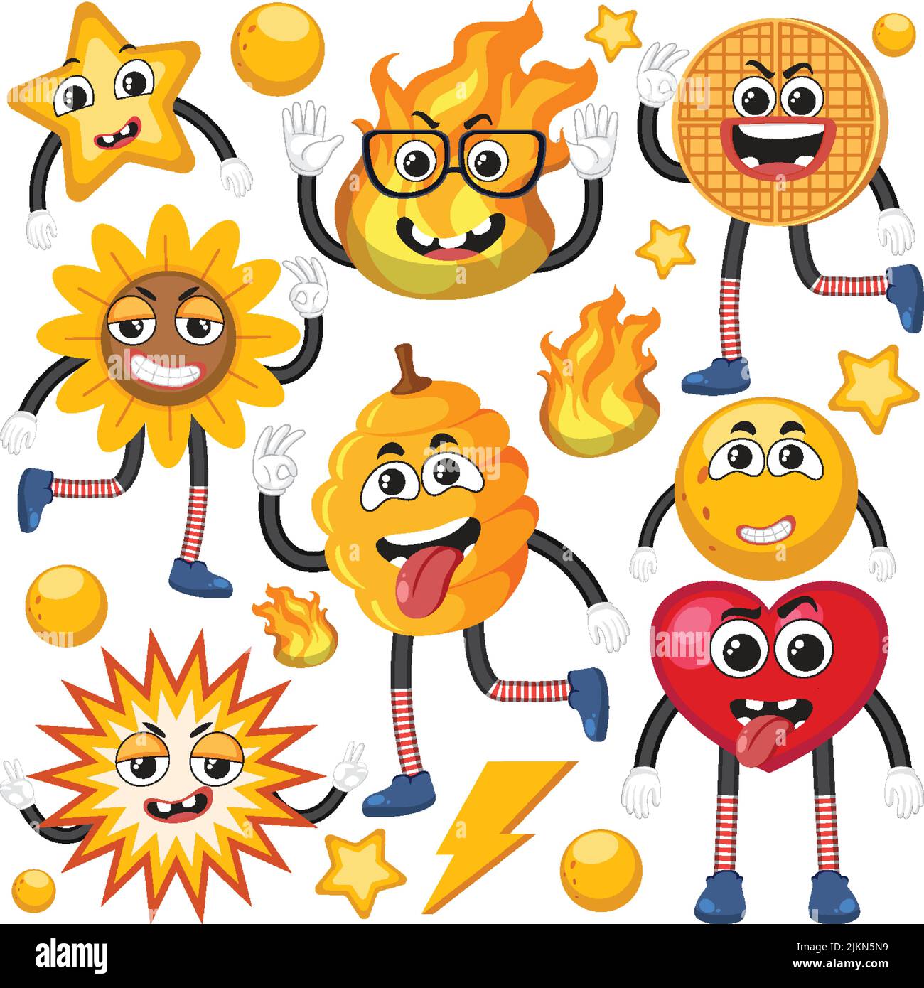 Cute cartoon seamless pattern illustration Stock Vector Image & Art - Alamy