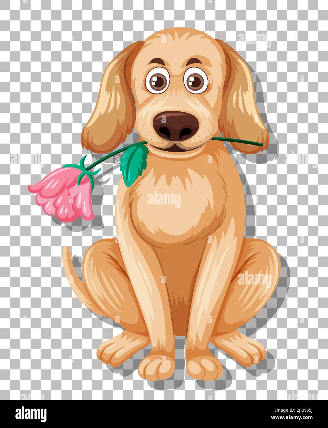 Cute dog on grid background illustration Stock Vector Image & Art - Alamy