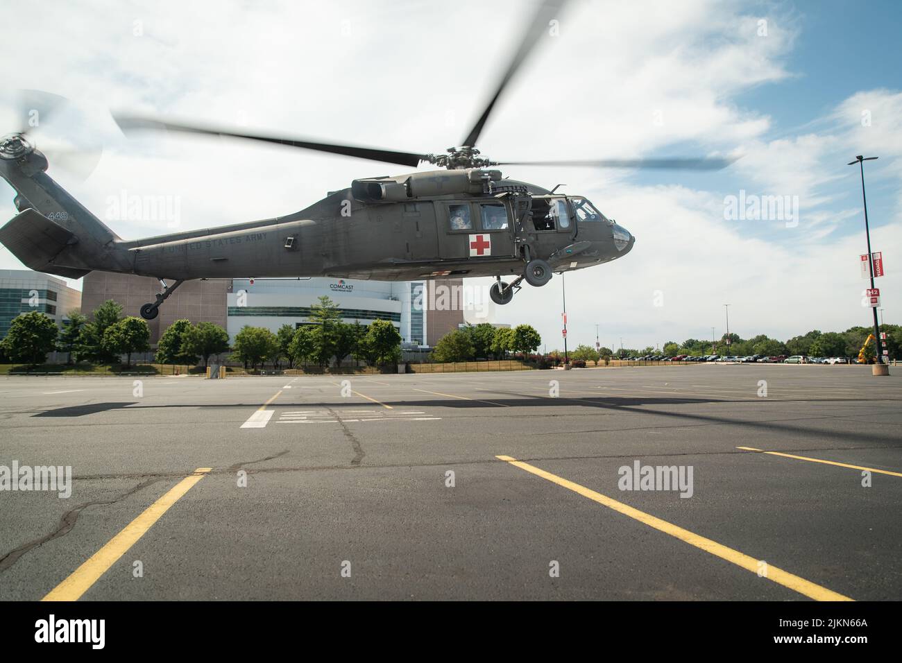 A U.S. Army UH-60 Black Hawk helicopter assigned to the 28th ...