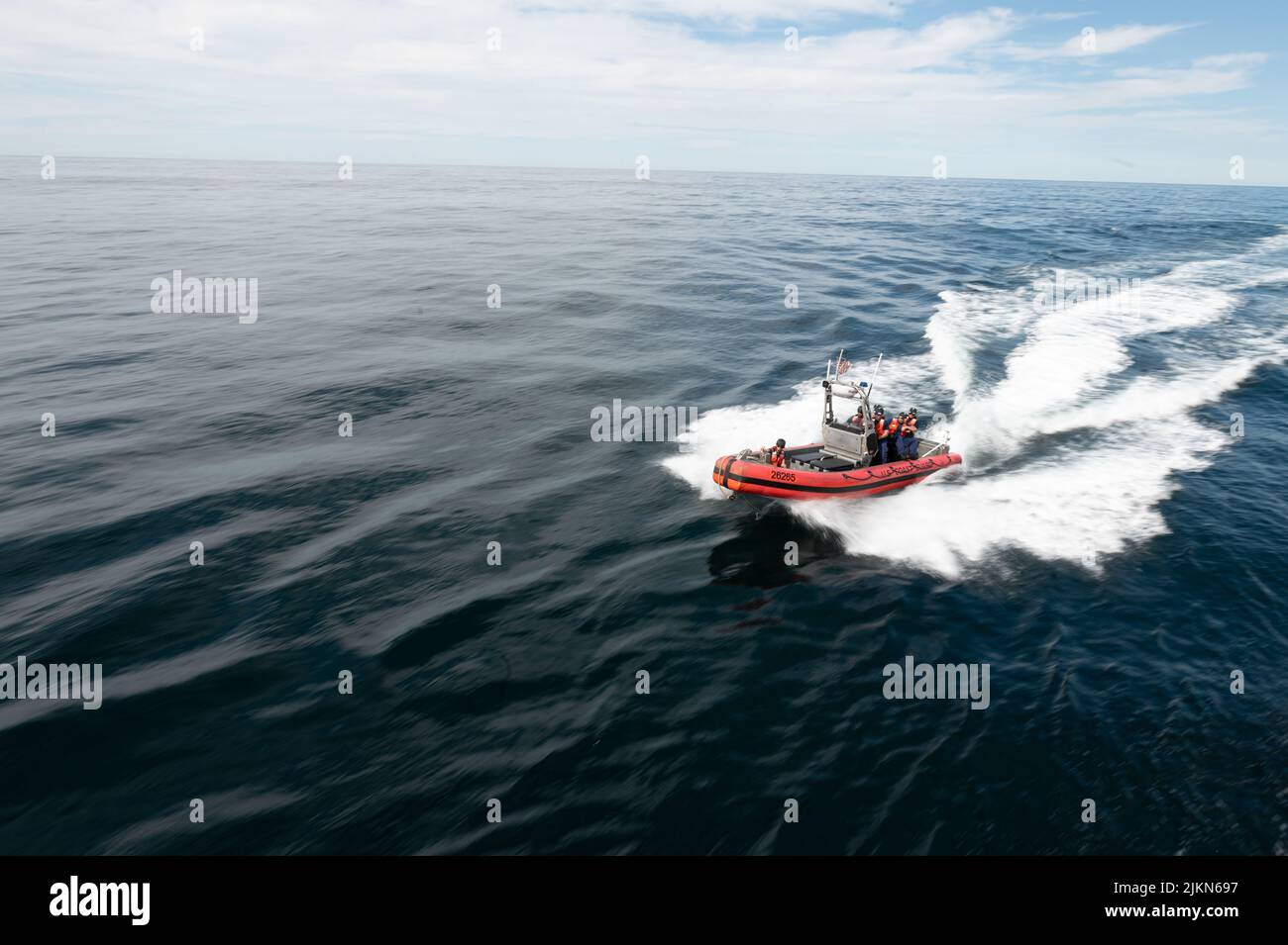 Crew members aboard U.S. Coast Guard Cutter Bear (WMEC 901) conduct ...