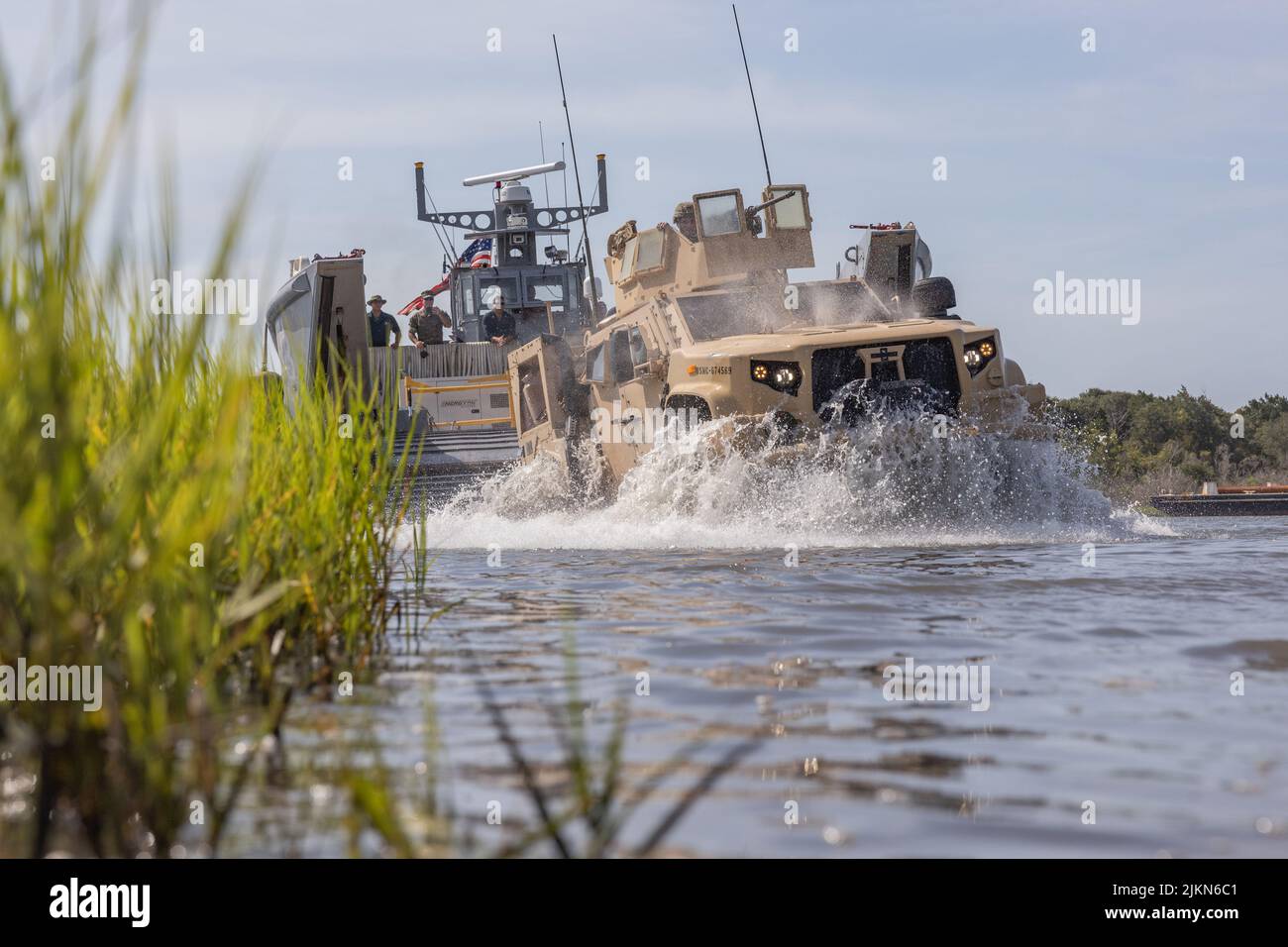 A joint light tactical vehicle with 2nd Battalion, 2nd Marine Regiment ...