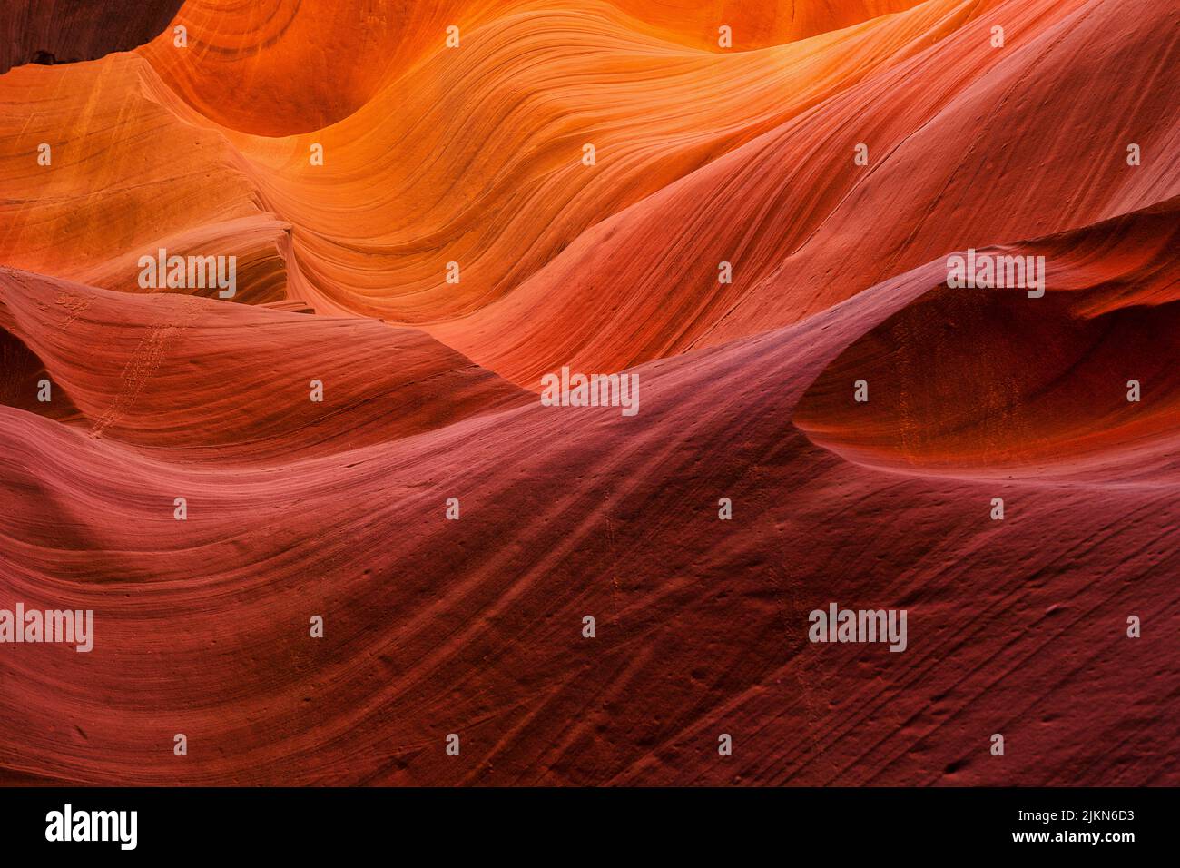 The fabulous rock formations in the Lower Antelope Canyon, Arizona ...