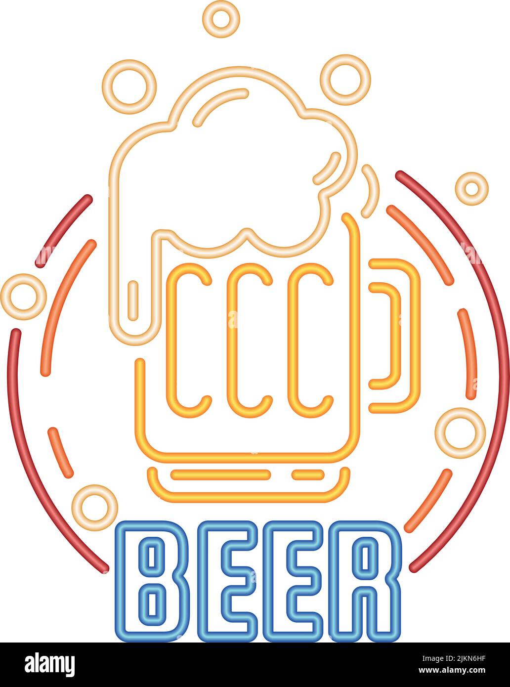 beer glass neon Stock Vector Image & Art - Alamy
