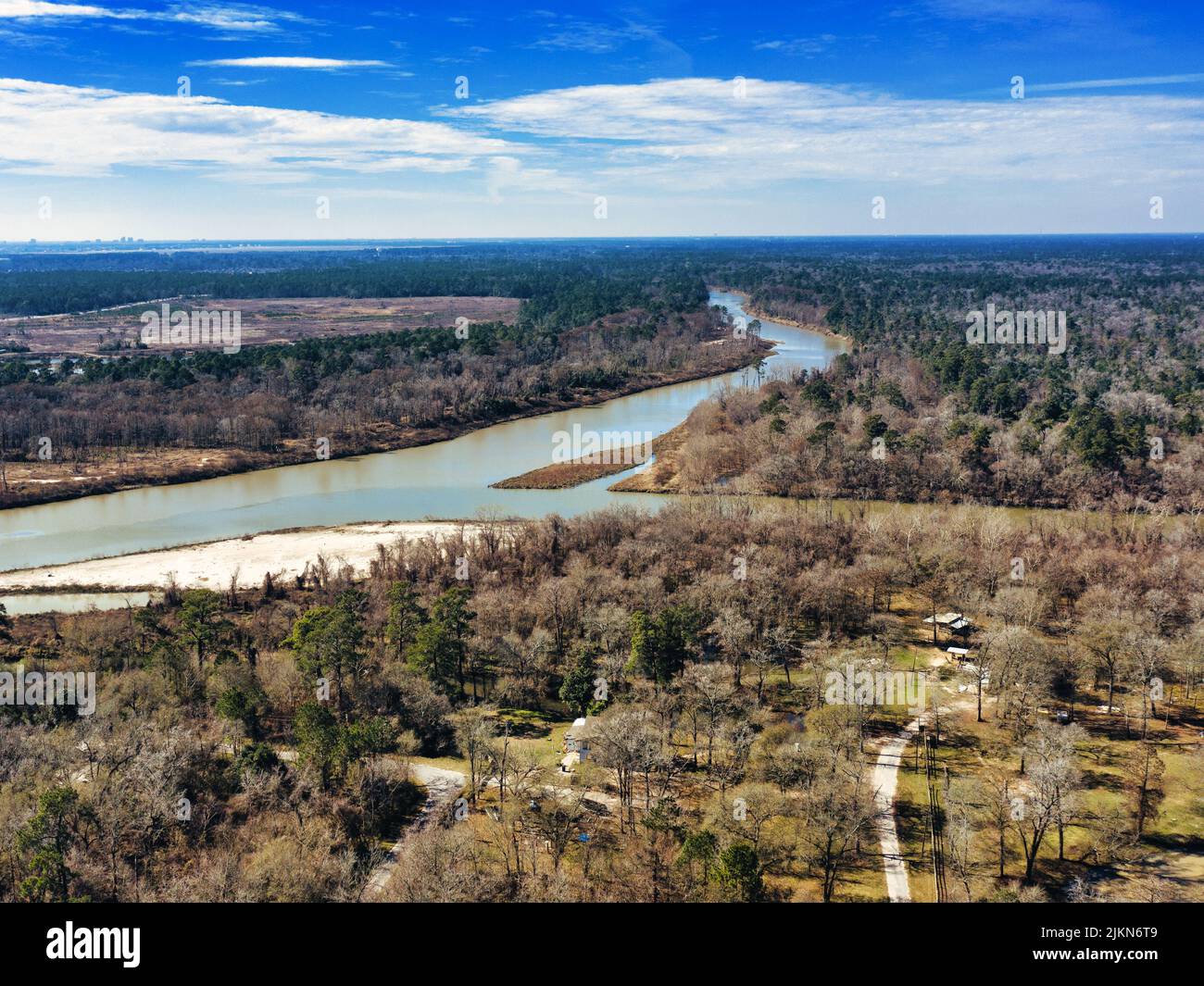 Aerial shot beautiful river hi-res stock photography and images - Alamy