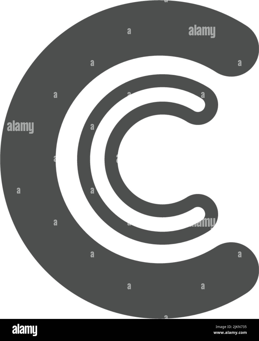 A letter C vector illustration on a white background Stock Vector Image ...