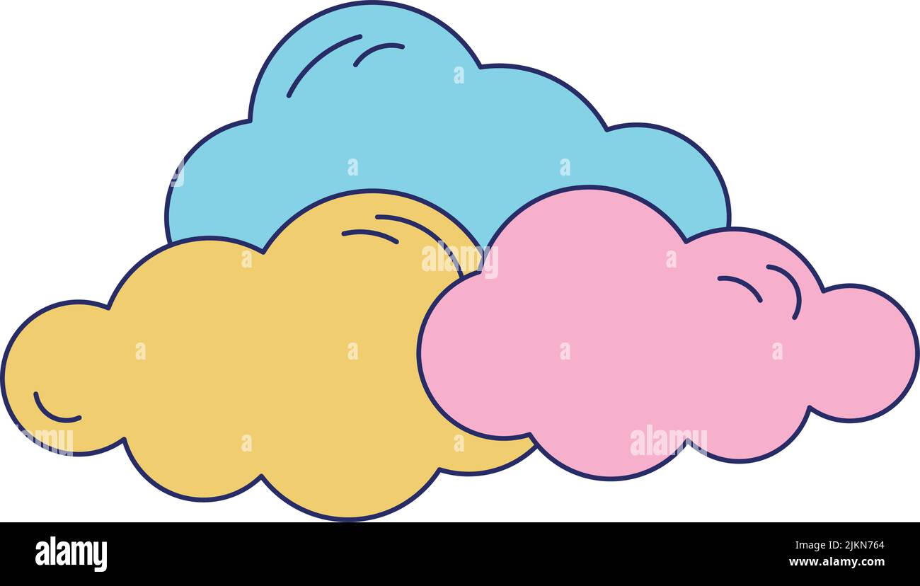 colored clouds cartoon Stock Vector Image & Art - Alamy