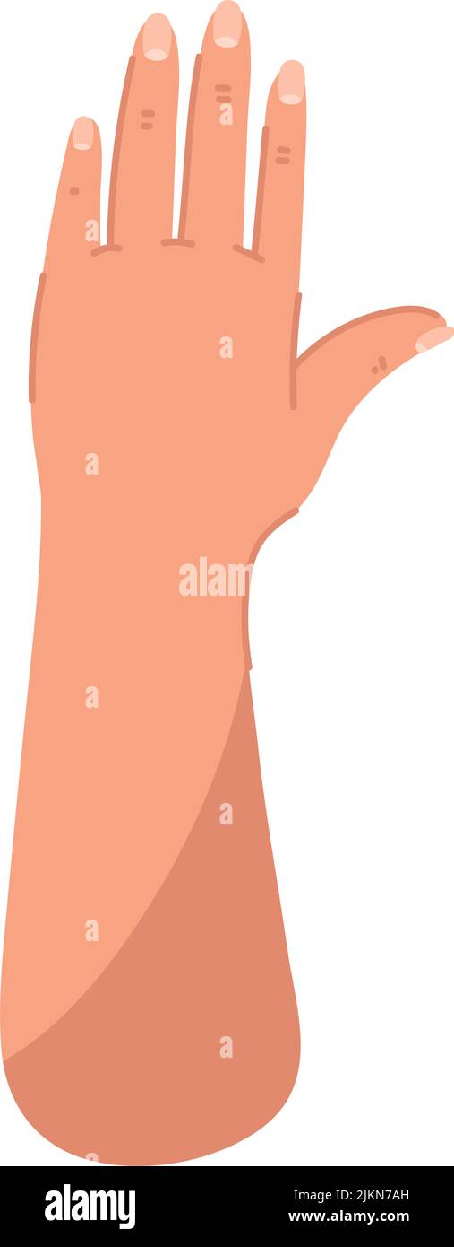 raised female hand Stock Vector Image & Art - Alamy