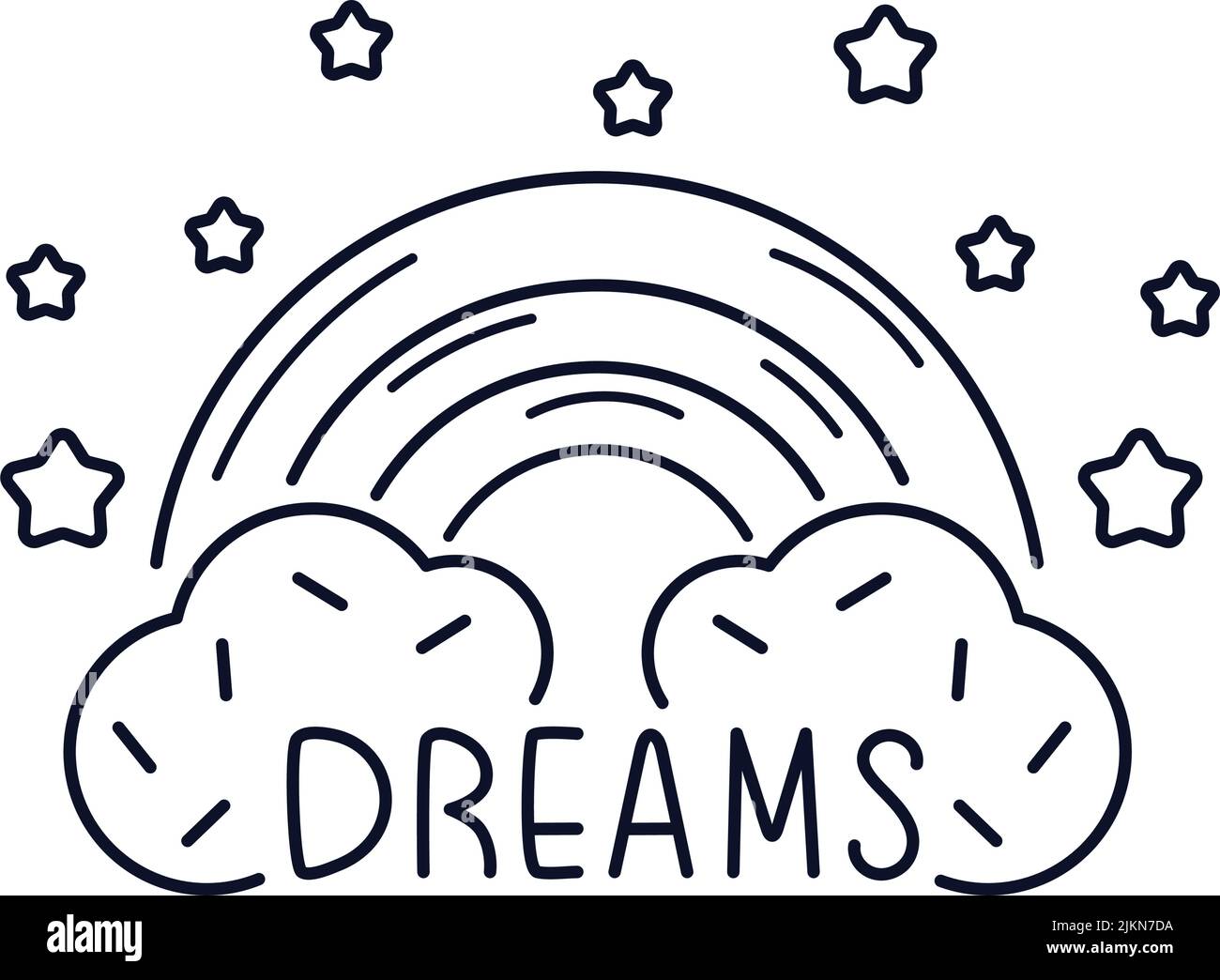 dreams word and rainbow Stock Vector Image & Art - Alamy