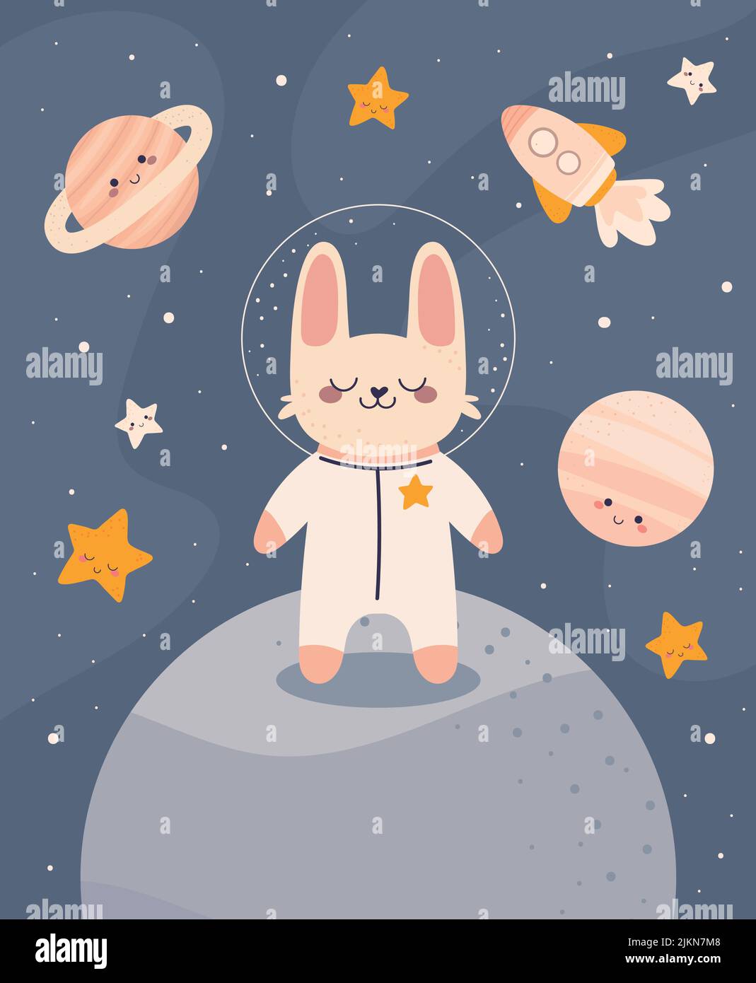 astronaut rabbit milky way Stock Vector Image & Art - Alamy