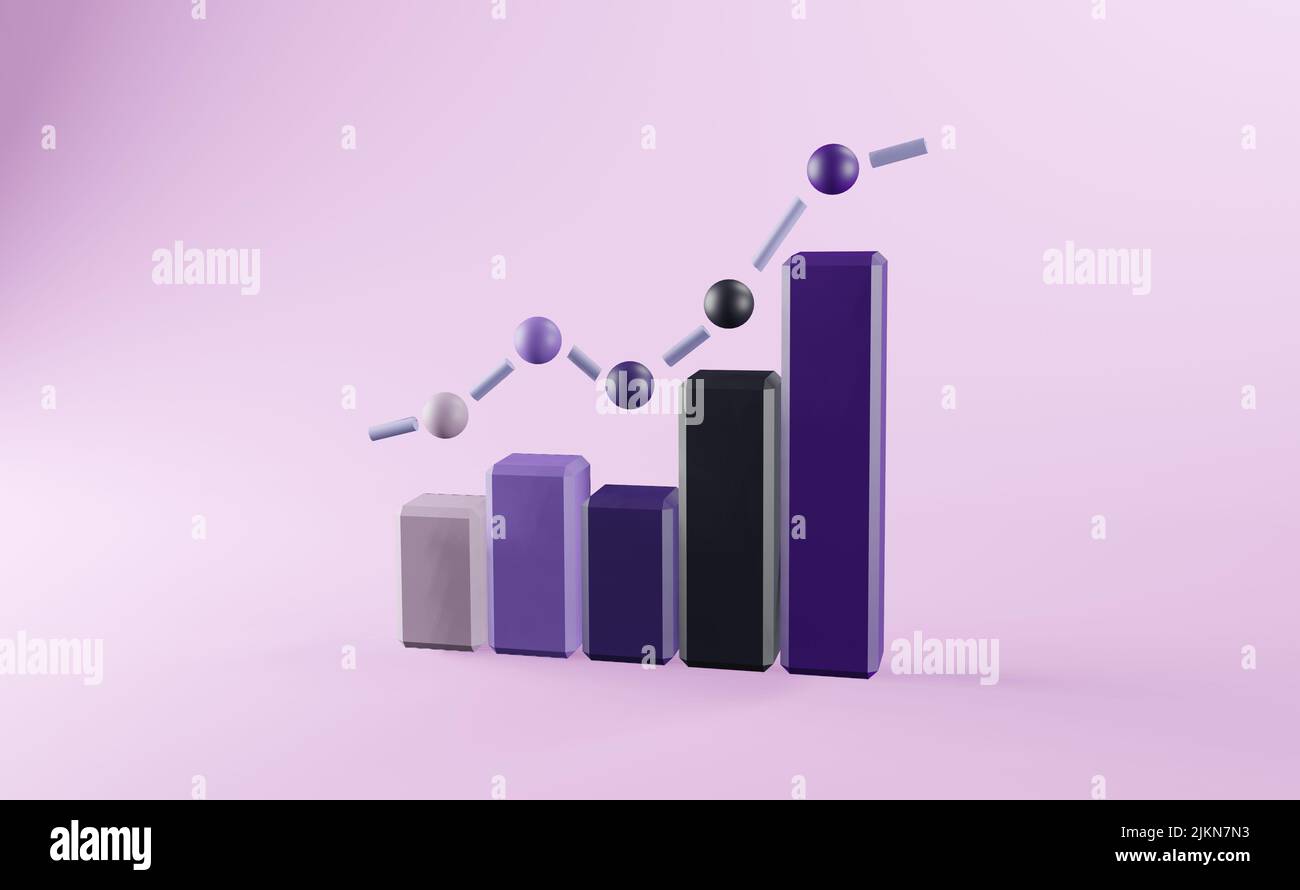Finance and economic chart. Illustration representing growth of an ...
