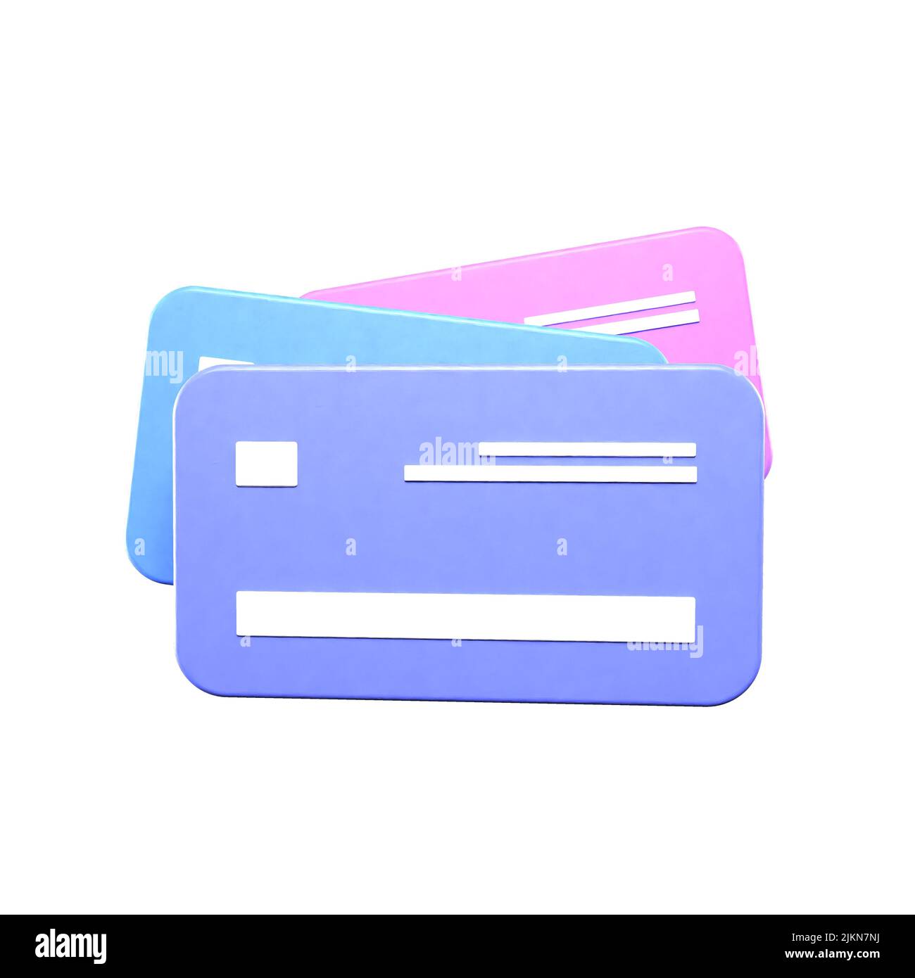 Cards isolated on white background. 3d rendering of bank cards. Money ...