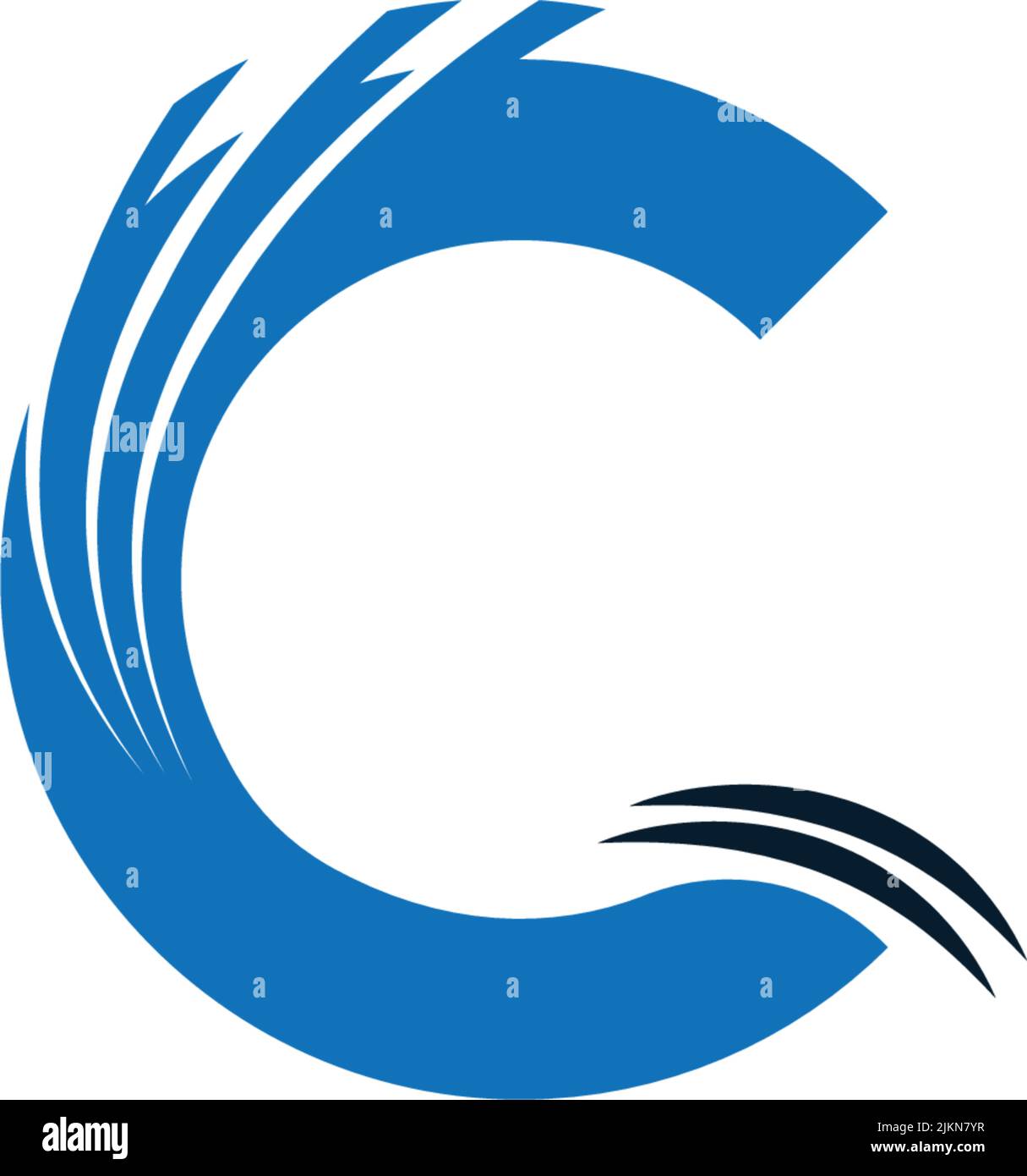 A letter C vector illustration on a white background Stock Vector Image ...