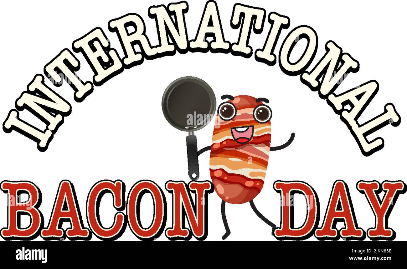 International bacon day poster template illustration Stock Vector Image ...