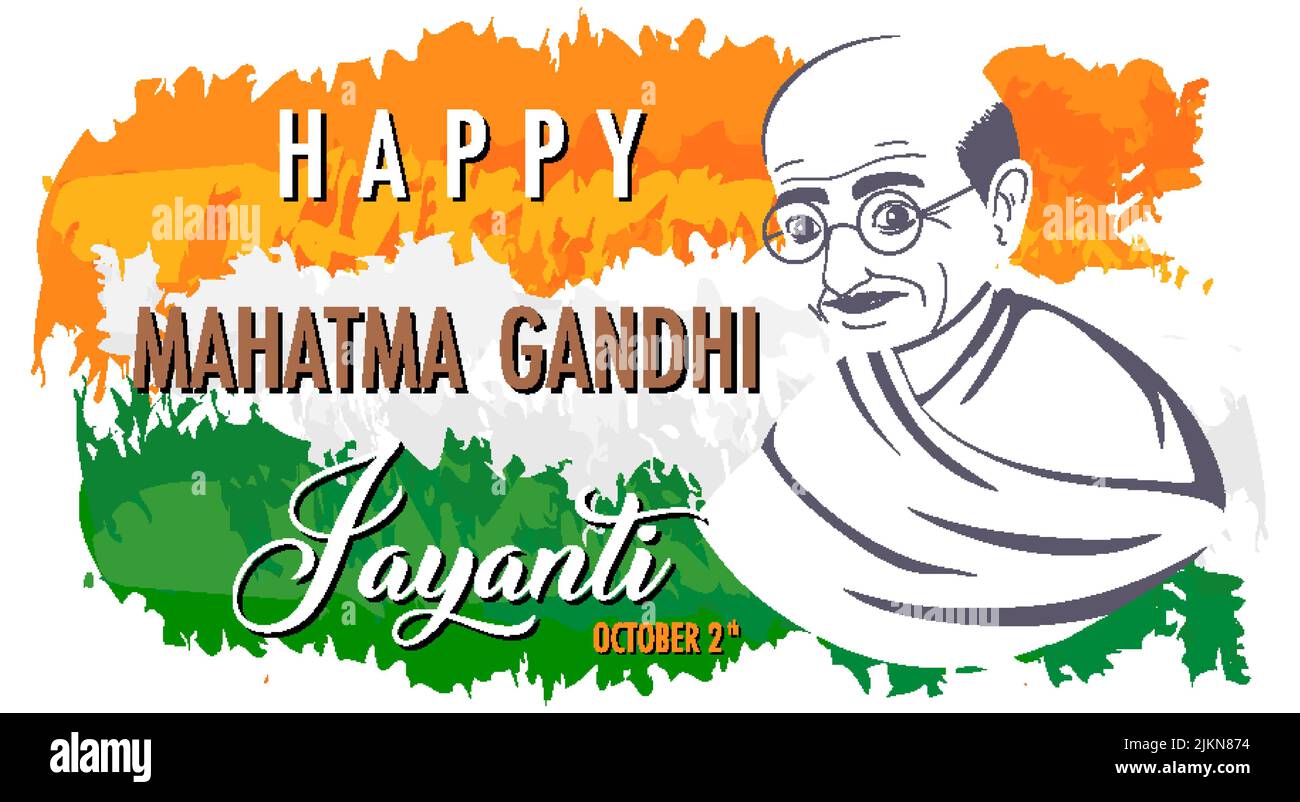 Mahatma Gandhi Jayanti Day Poster illustration Stock Vector Image & Art ...