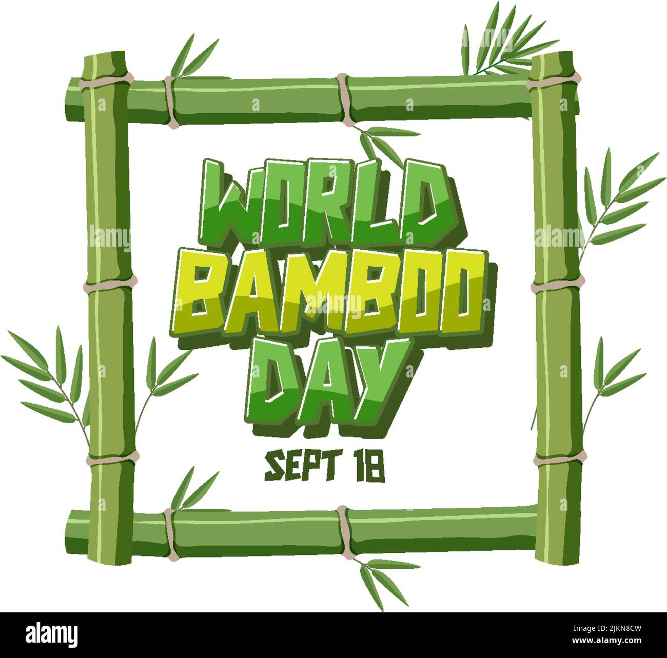 World bamboo day logo banner illustration Stock Vector Image & Art - Alamy