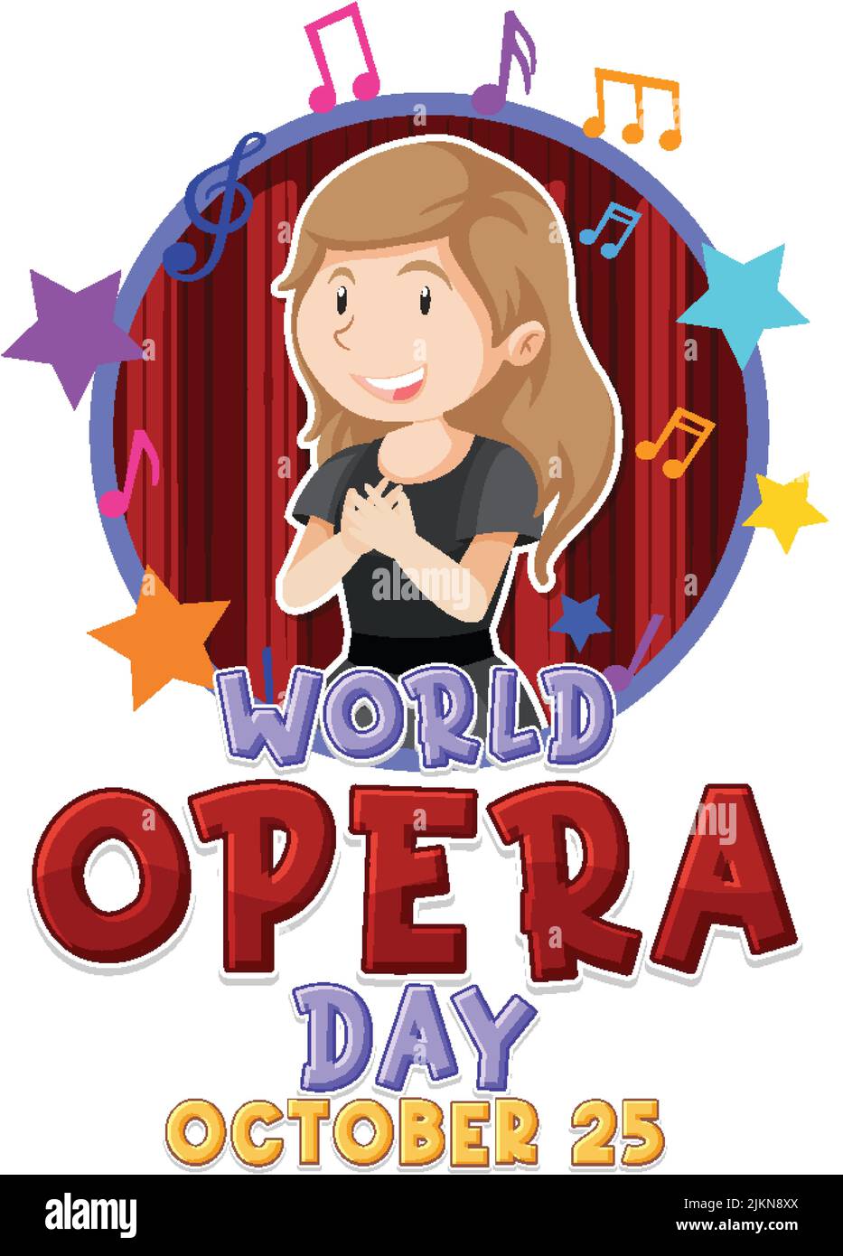 World Opera Day Banner Concept Vector illustration Stock Vector Image ...