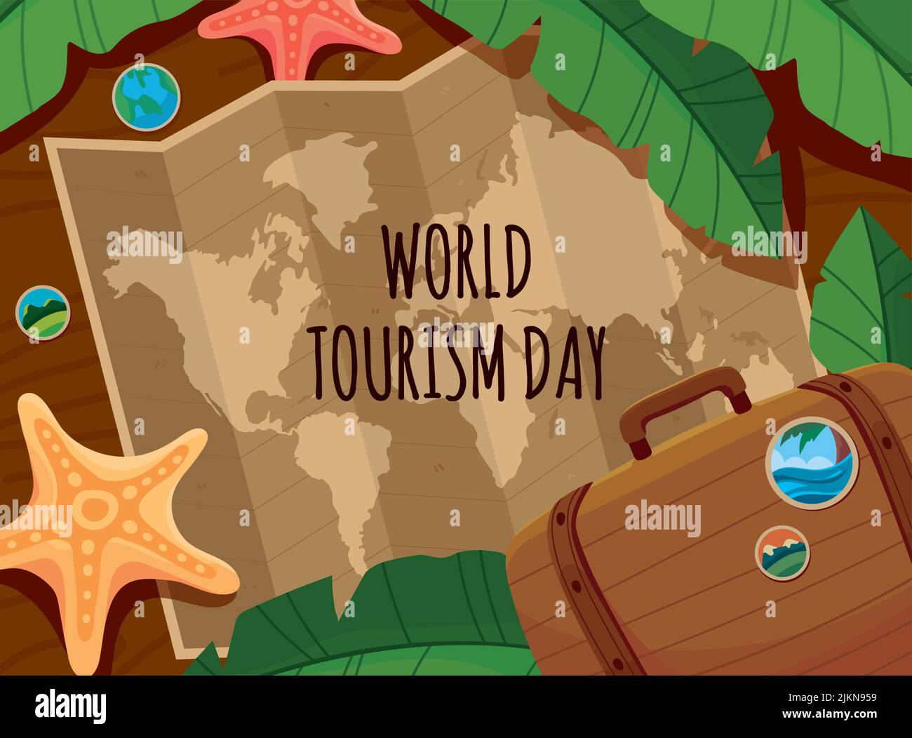 World tourism day lettering map Stock Vector Images - Alamy
