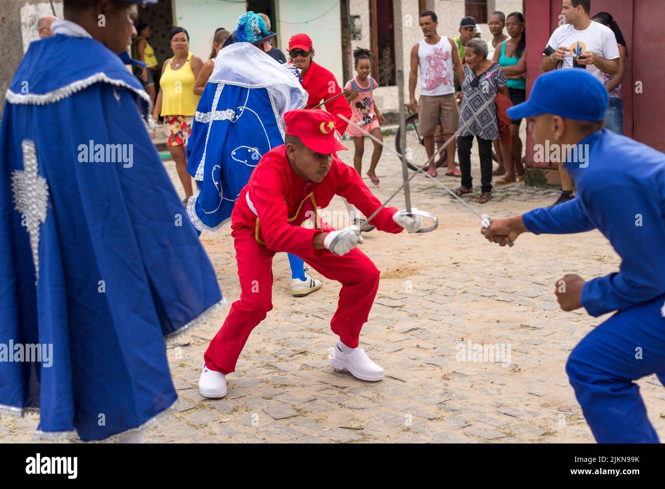 Saubara, Bahia, Brazil - August 03, 2019: Men, women and children ...