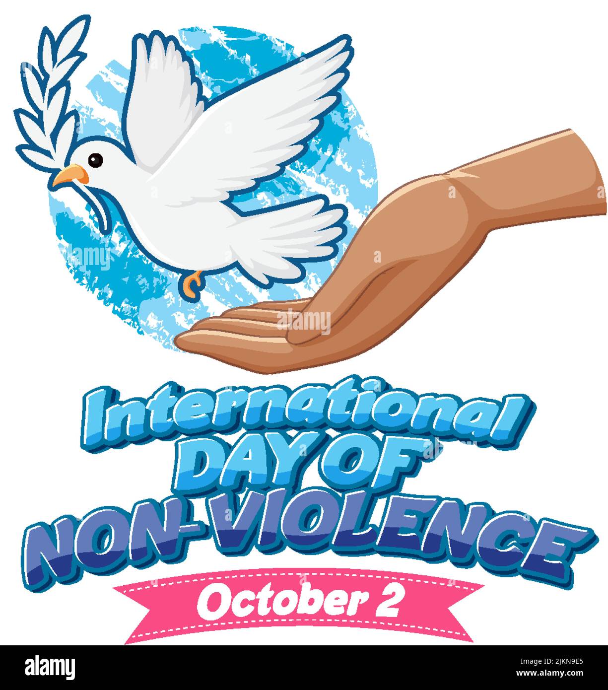 International non violence day Stock Vector Images - Alamy