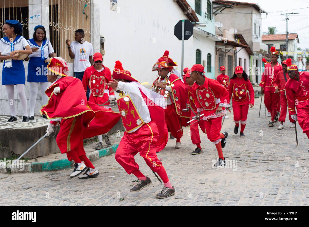 Saubara, Bahia, Brazil - August 03, 2019: Men, women and children ...