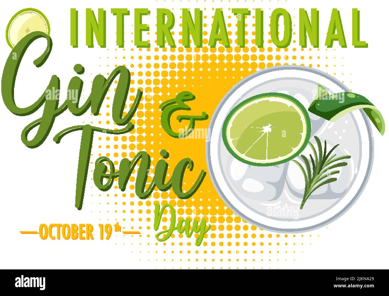 International Gin and Tonic Day Banner illustration Stock Vector Image ...