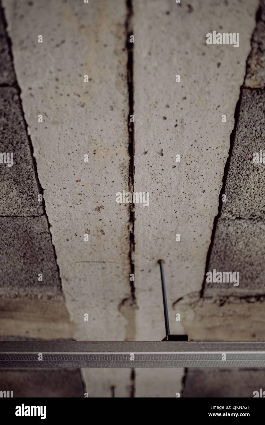A vertical shot of a concrete ceiling of the building Stock Photo - Alamy