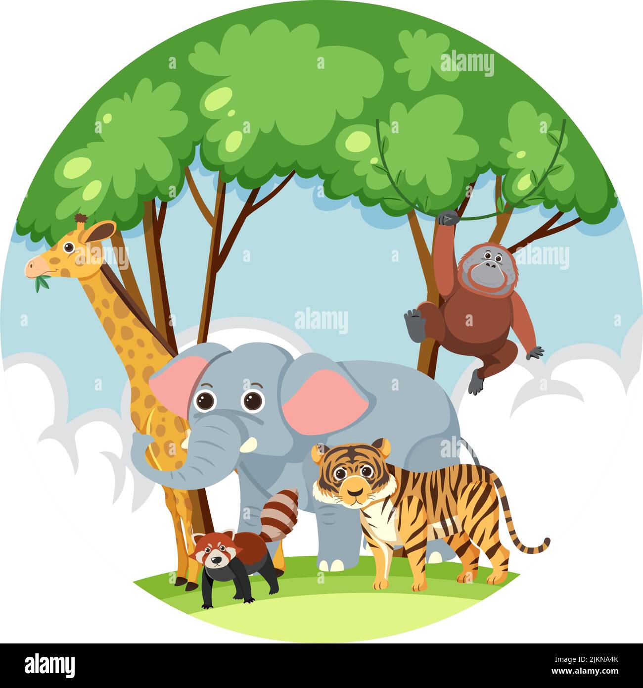 Planet animals planet tigers Stock Vector Images - Alamy