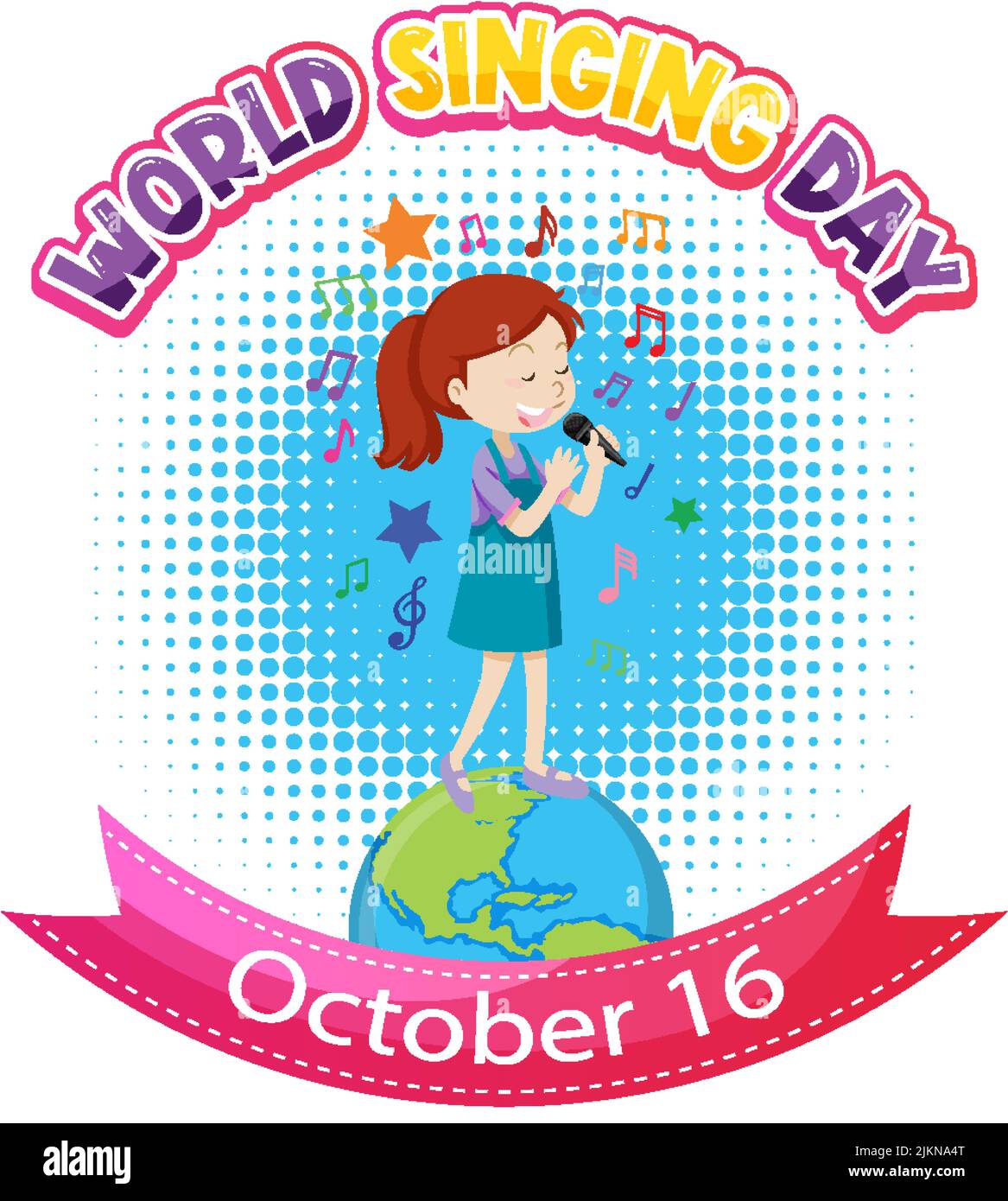 World Singing Day Banner Design illustration Stock Vector Image & Art ...