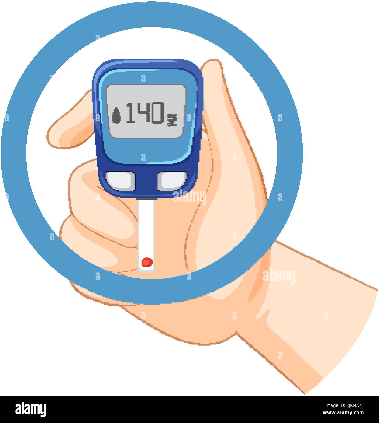 Blood glucose monitoring device illustration Stock Vector Image & Art ...