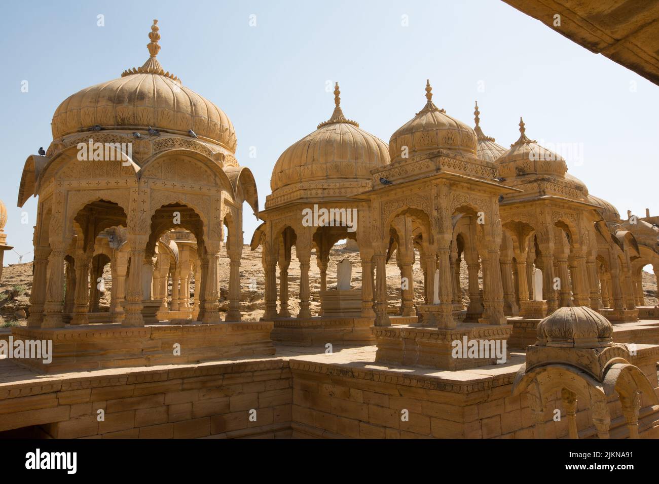 The famous Bada Bagh (Barabagh) temple in Jaisalmer in the Indian state ...