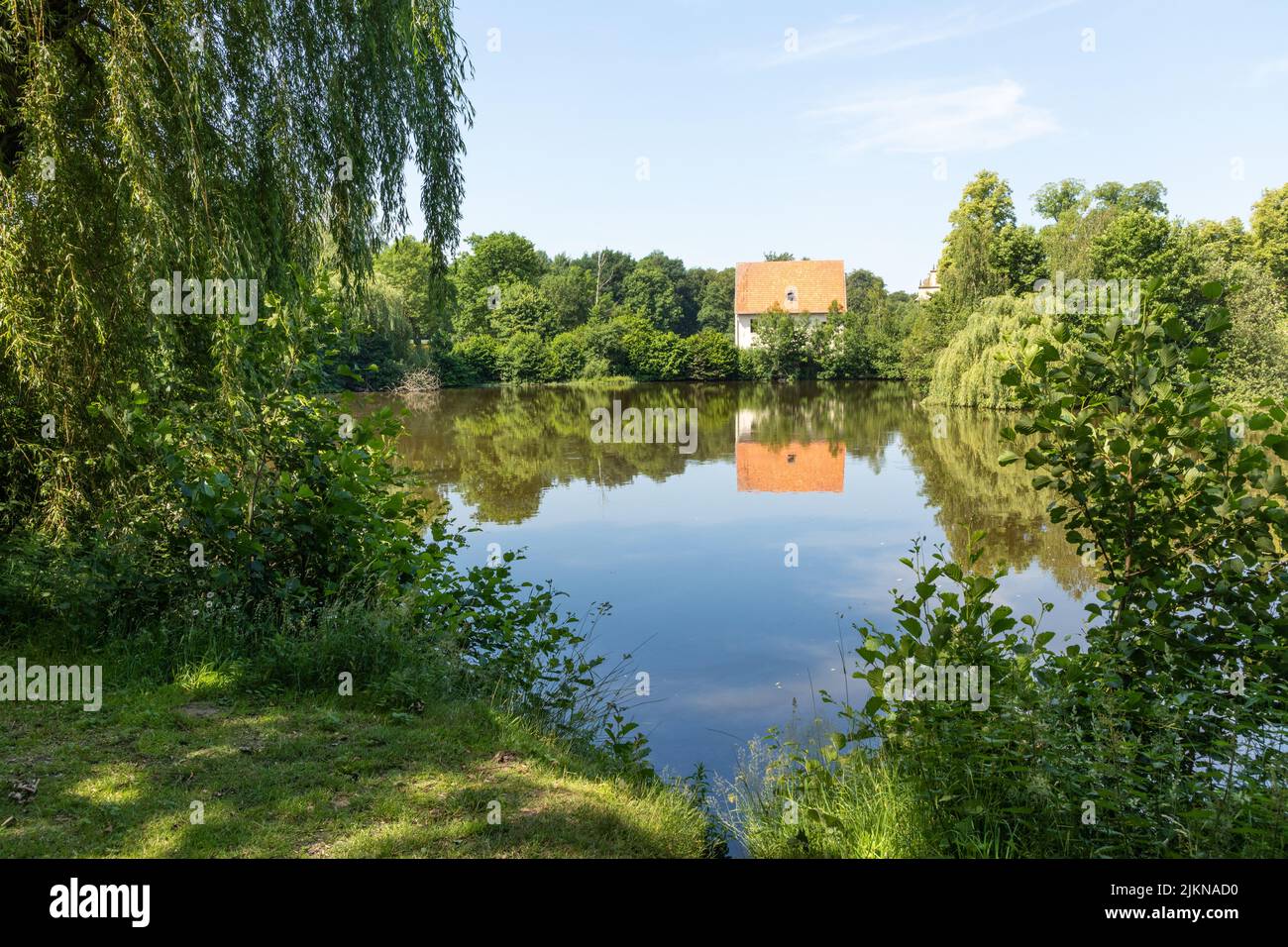 beautiful lake with reflection Stock Photo - Alamy