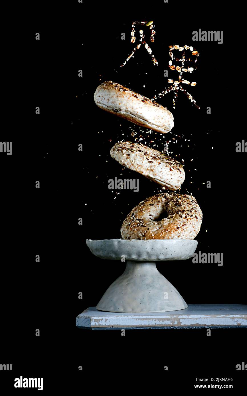 Flying bread hi-res stock photography and images - Alamy