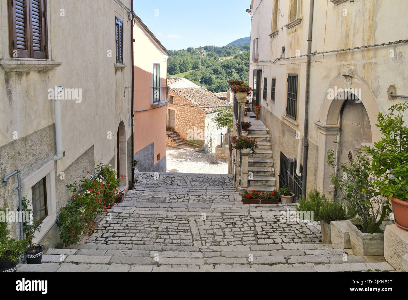 A street in Sepino, a village in the Molise region of Italy Stock Photo ...