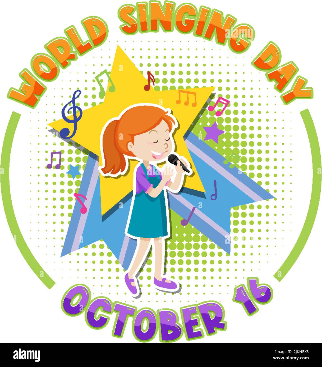 World Singing Day Banner Design illustration Stock Vector Image & Art ...