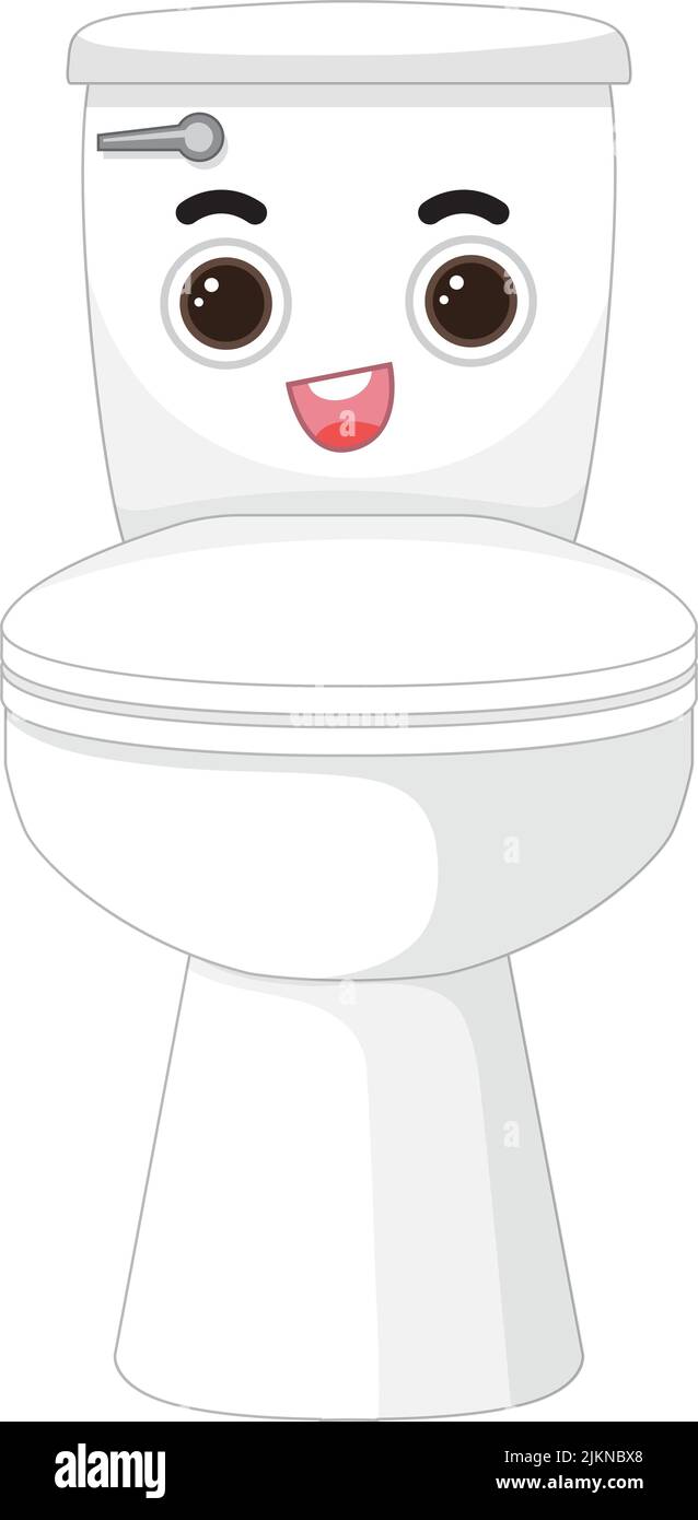 Isolated toilet bowl on white background illustration Stock Vector ...