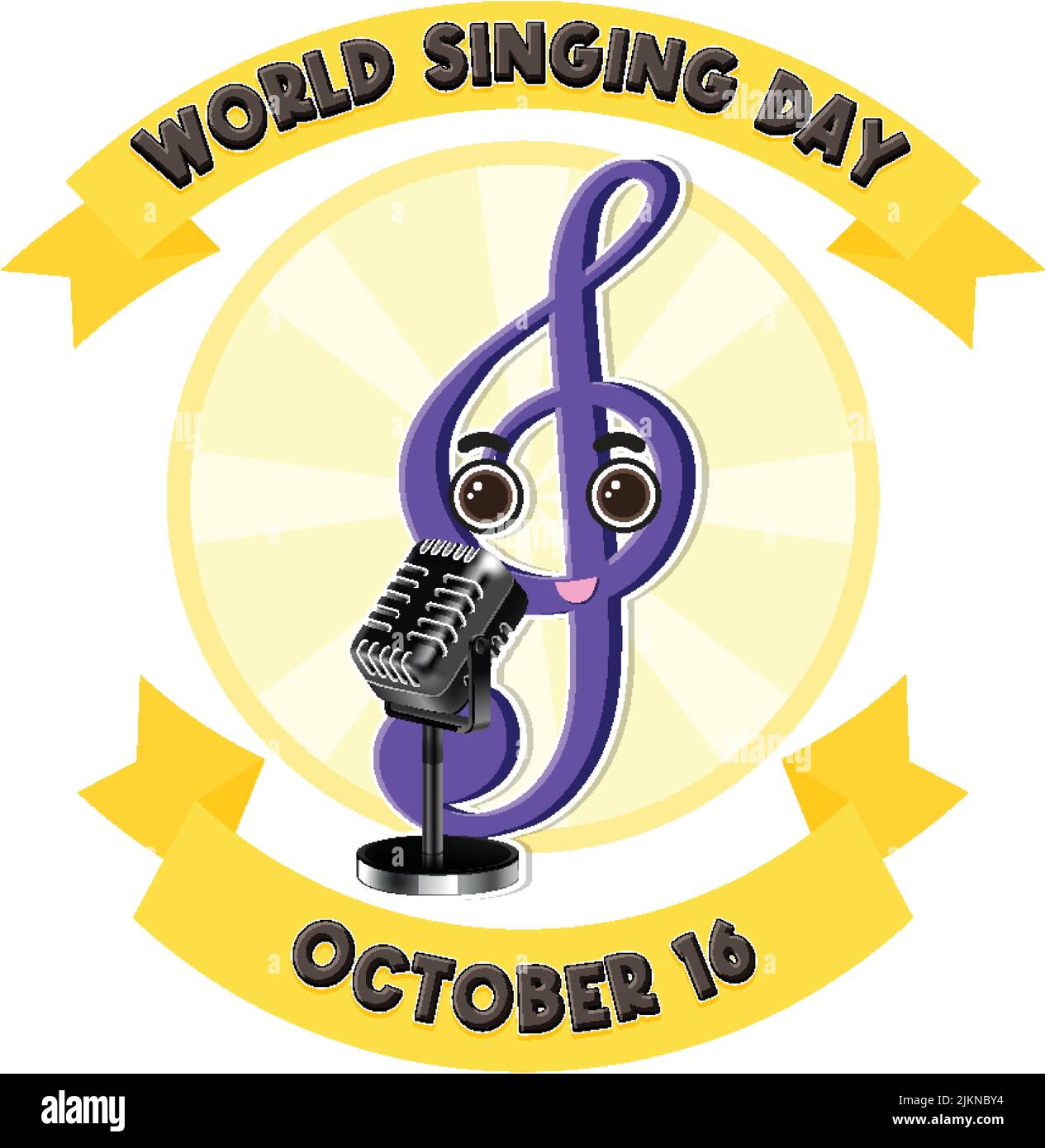 World Singing Day Banner illustration Stock Vector Image & Art - Alamy