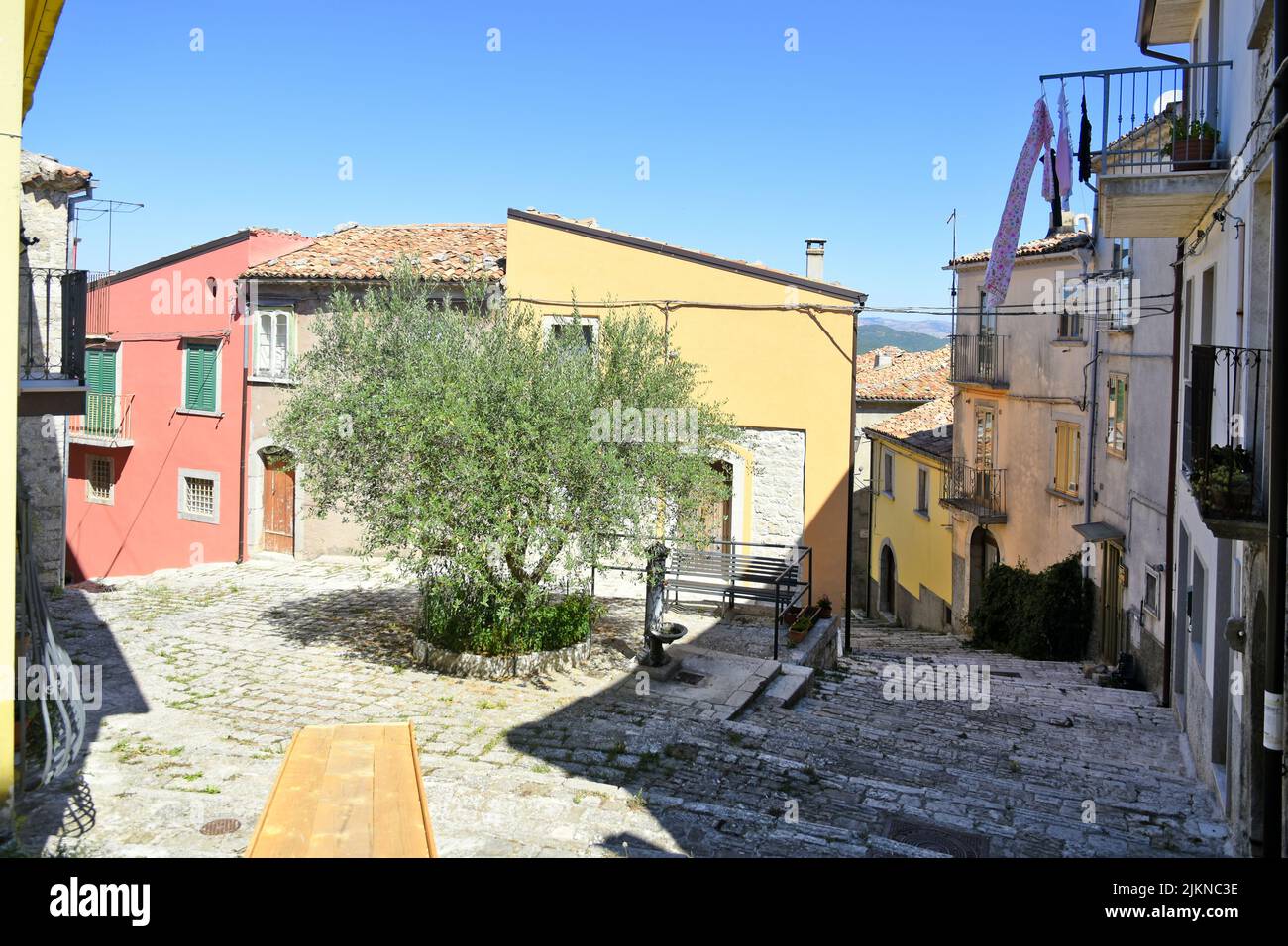 a beautiful shot for a street in Riccia, a village in the Molise region ...