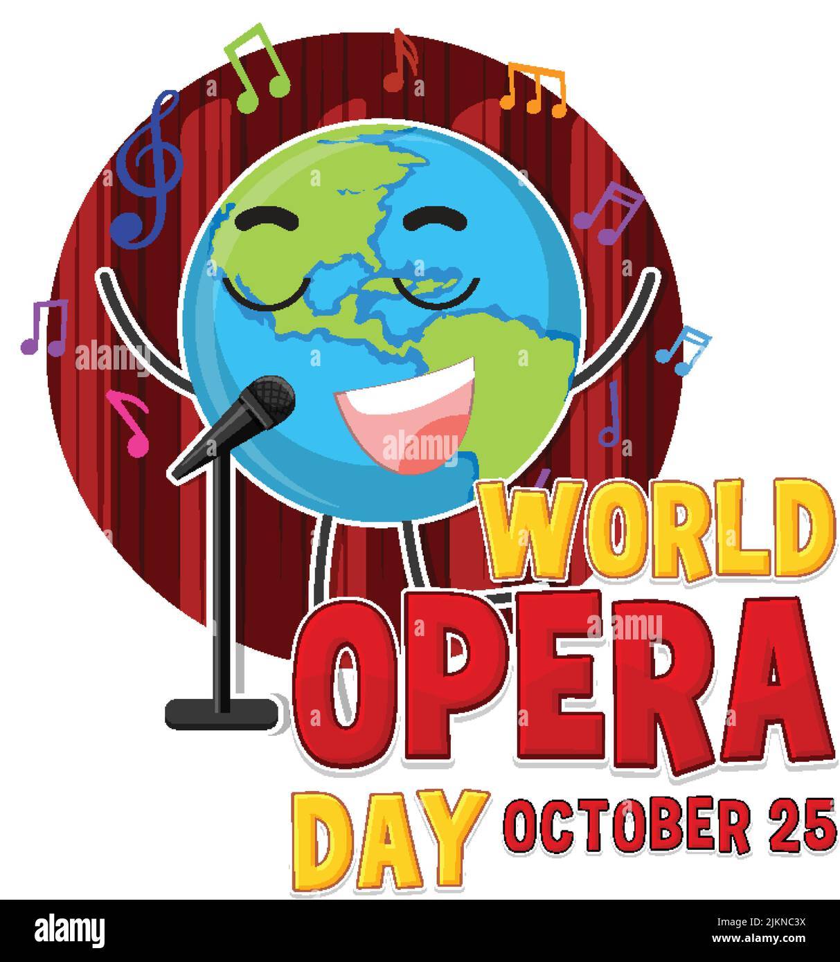 World Opera Day Banner Concept Vector illustration Stock Vector Image ...