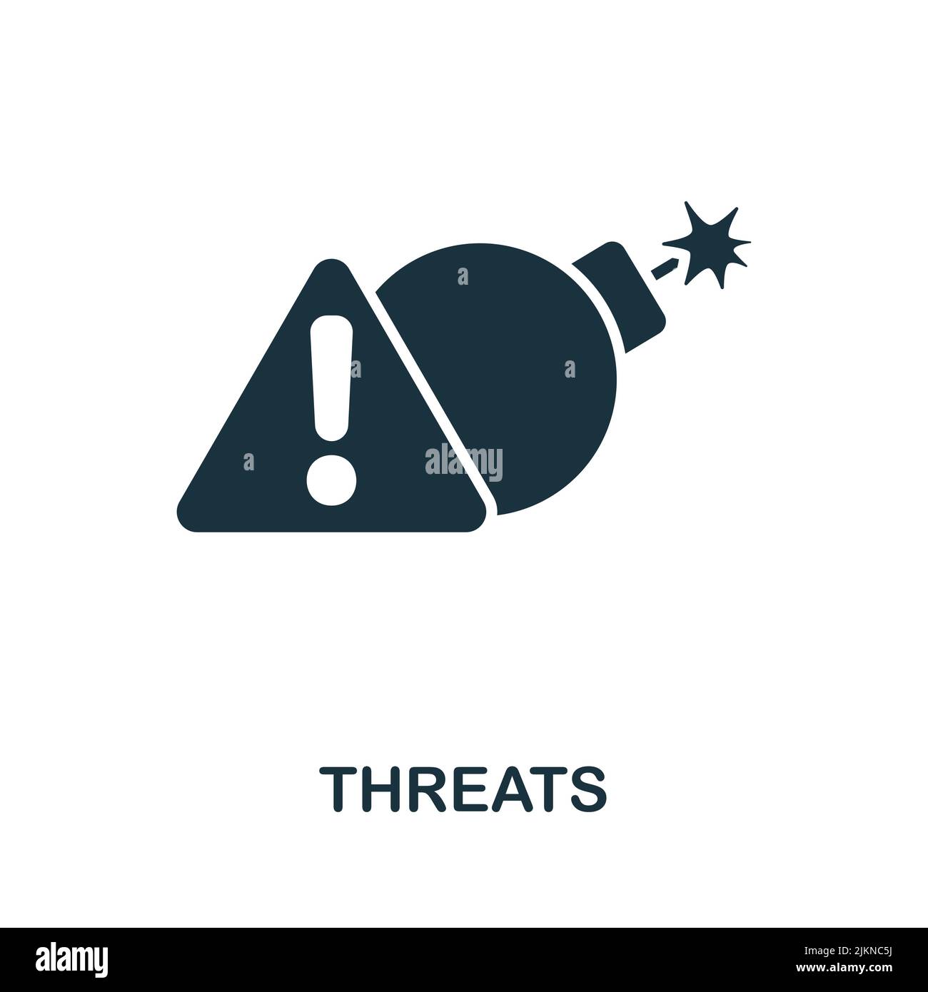 Threats icon. Monochrome simple line Harassment icon for templates, web ...