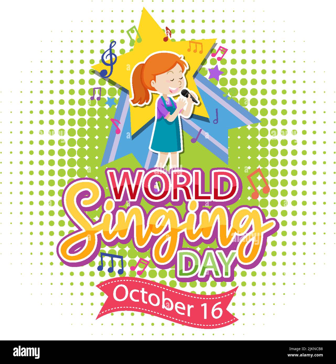 World Singing Day Banner Design illustration Stock Vector Image & Art ...