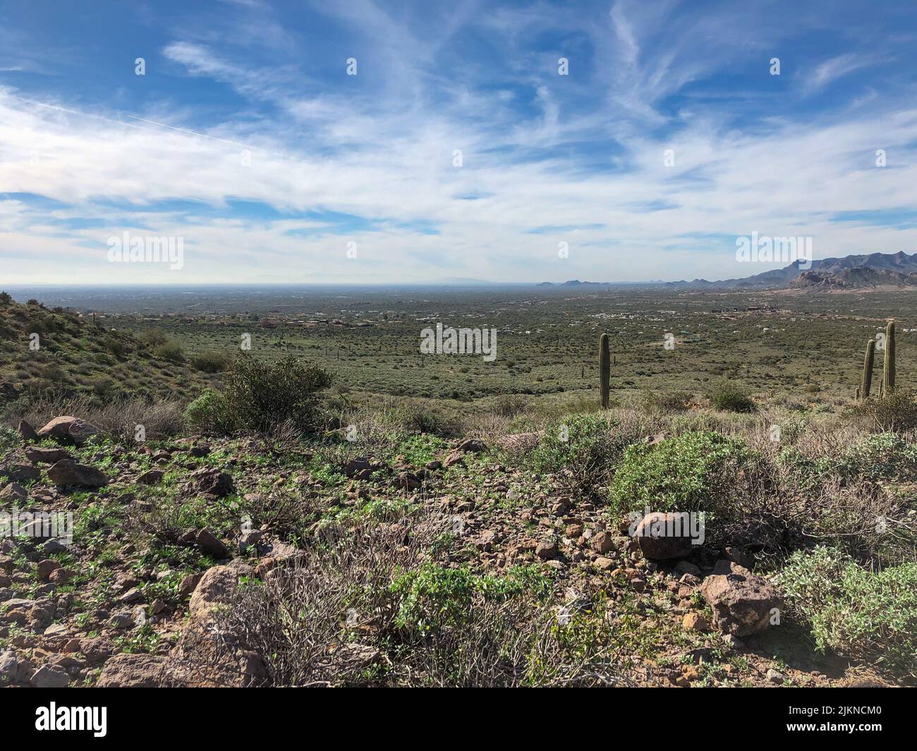The Superstition Mountains in the east of Phoenix Arizona Stock Photo ...