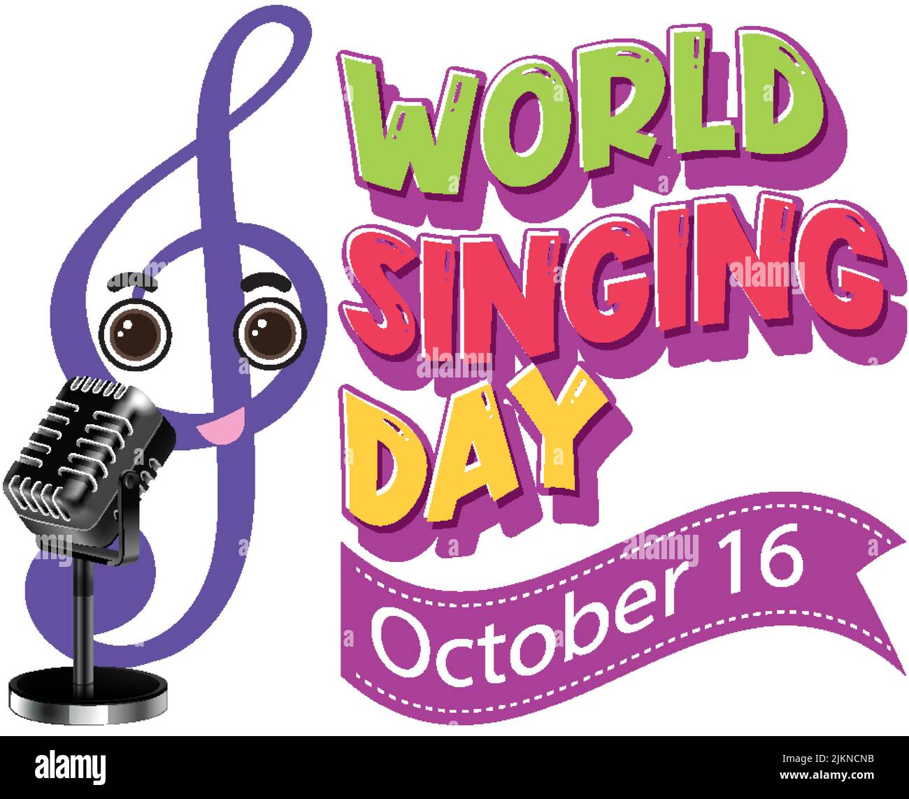 World Singing Day Banner Design illustration Stock Vector Image & Art ...
