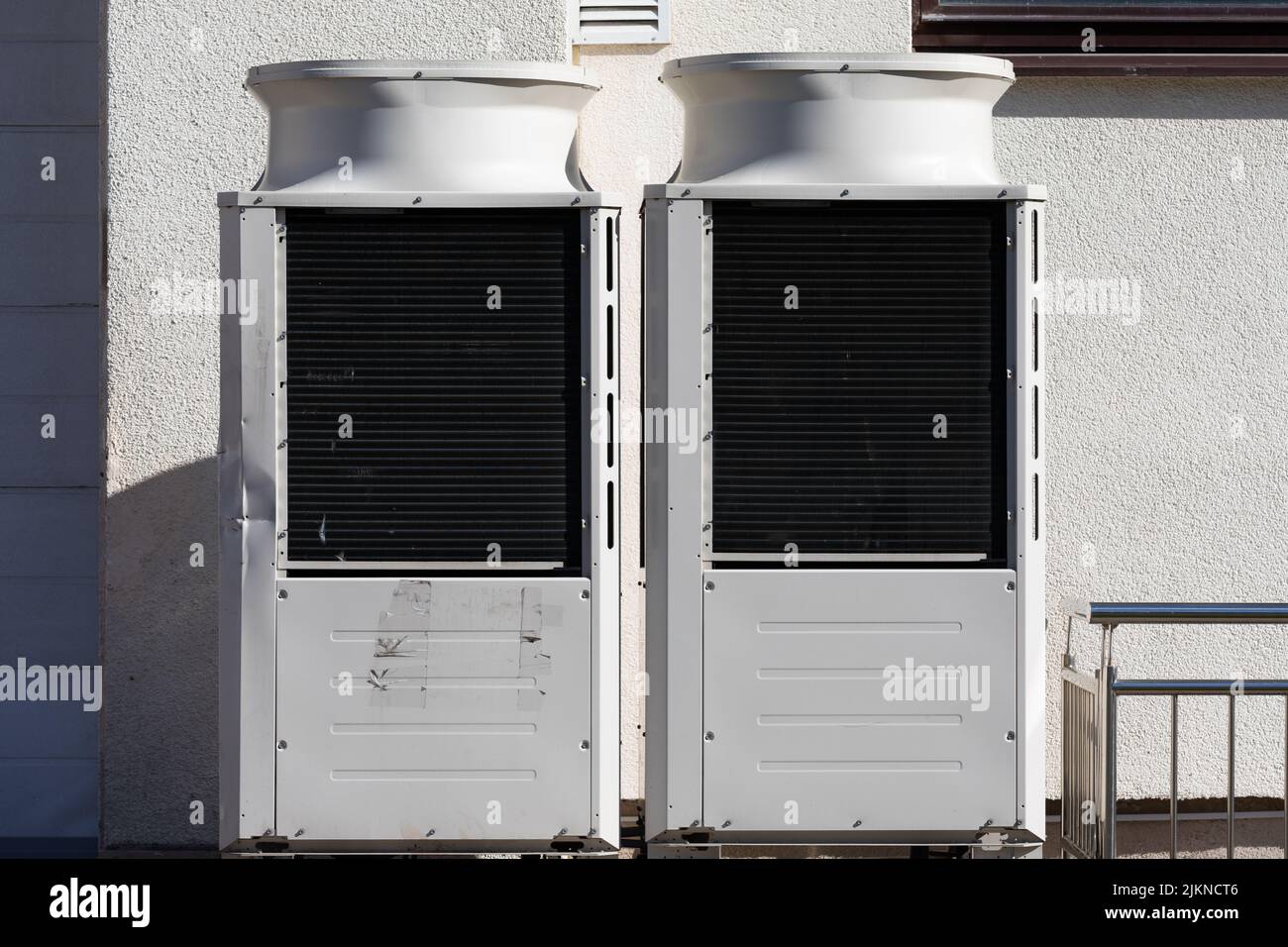 industrial outdoor condensing unit of the air conditioning unit Stock ...