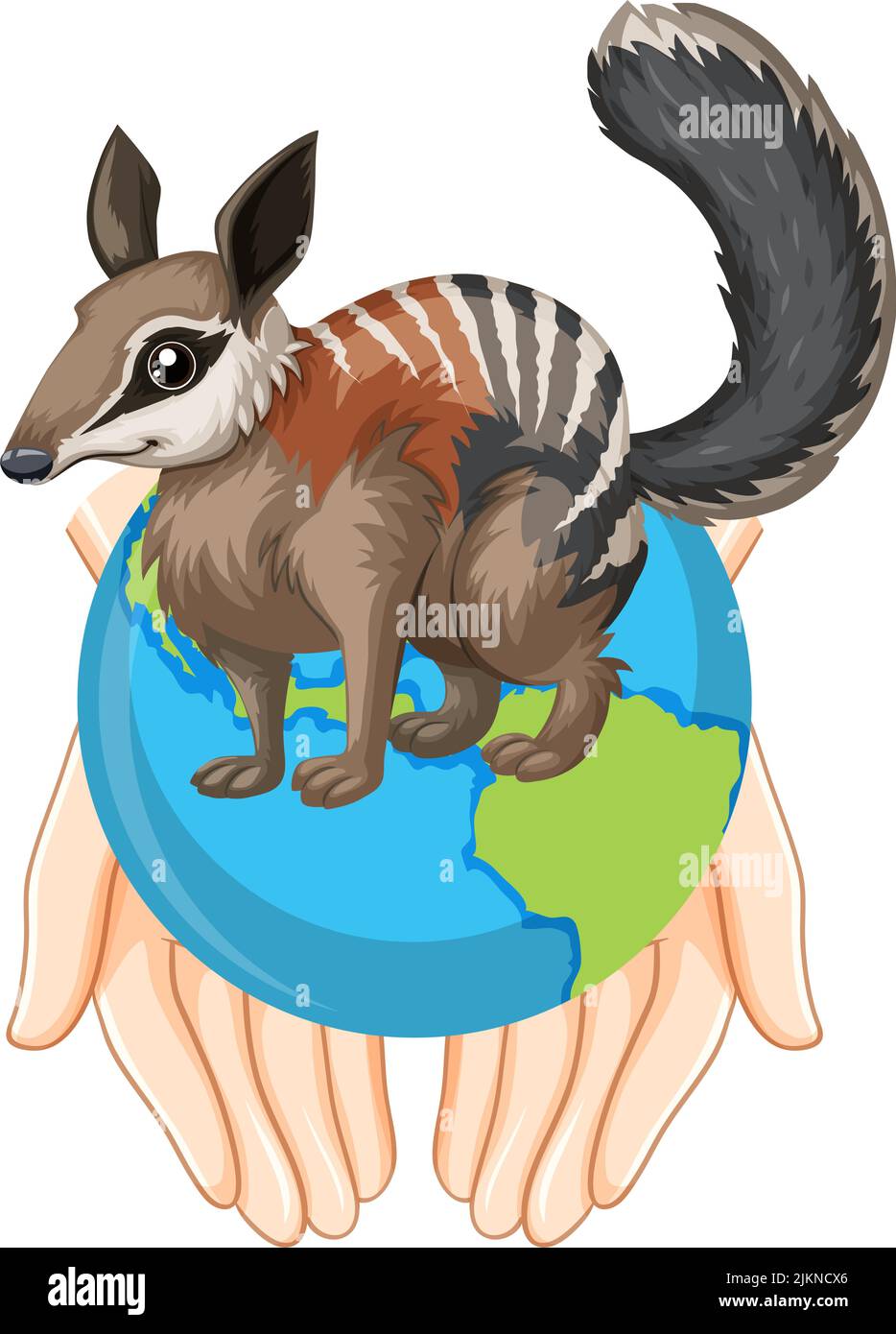 Numbat on earth planet illustration Stock Vector Image & Art - Alamy